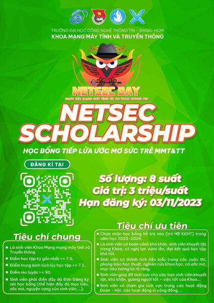 Apply for the NetSec Scholarship 2023